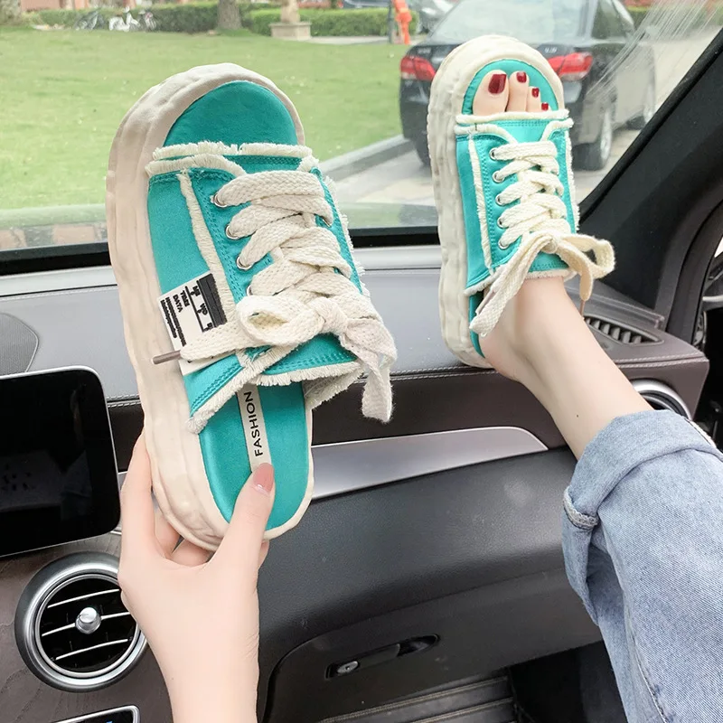 Summer Women Slippers Platform Shoes Mules Flip Flops Street Clogs ...
