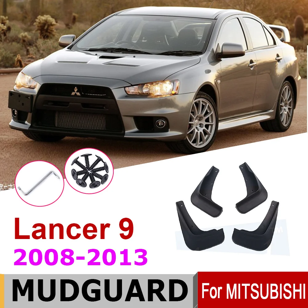 Set-Car-Mud-Flaps-For-Mitsubishi-Lancer-9-Sedan-2013-2008-With-Side ...