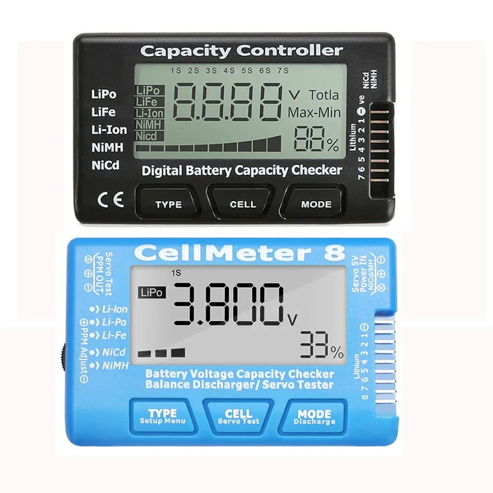 2S 6S Digital Battery Capacity Checker Lipo Voltage Checker RC ...