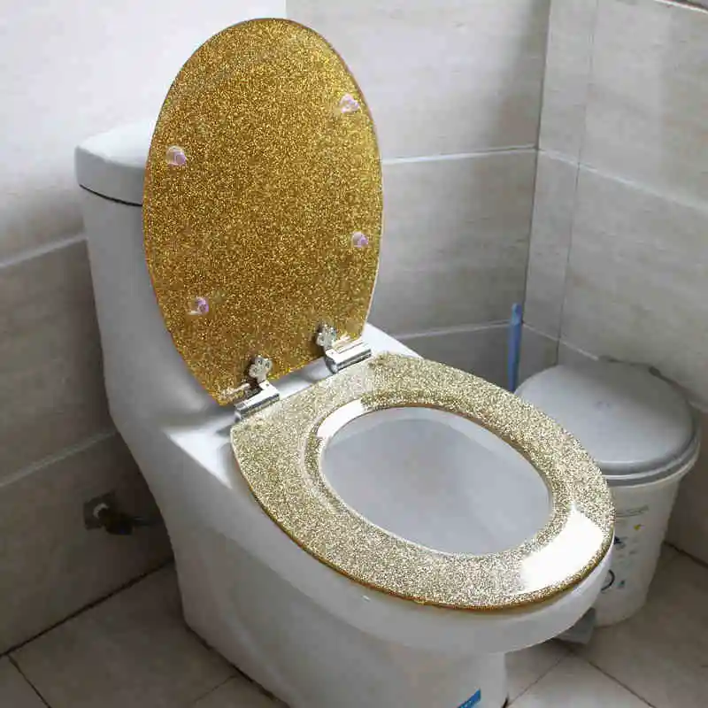 Thickening resin toilet cover quiet slow descent household UVO type ...