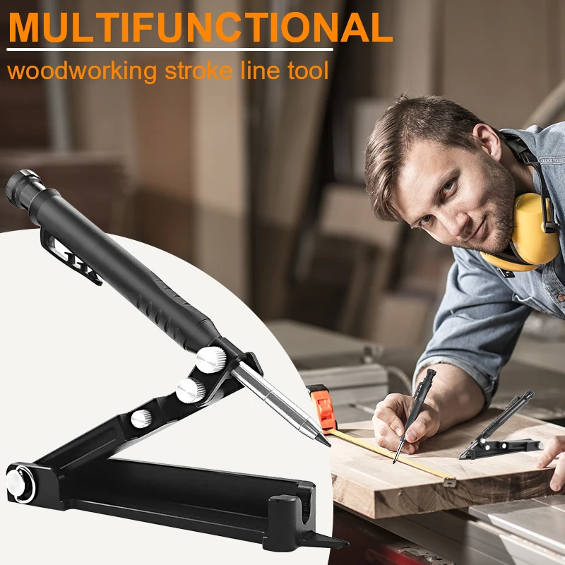 목공 측정 도구 다기능 스크라이빙 도구, 깊은 구멍 연필 윤곽 게이지가있는 조정 가능한 프로필 스크라이빙 눈금자 ...