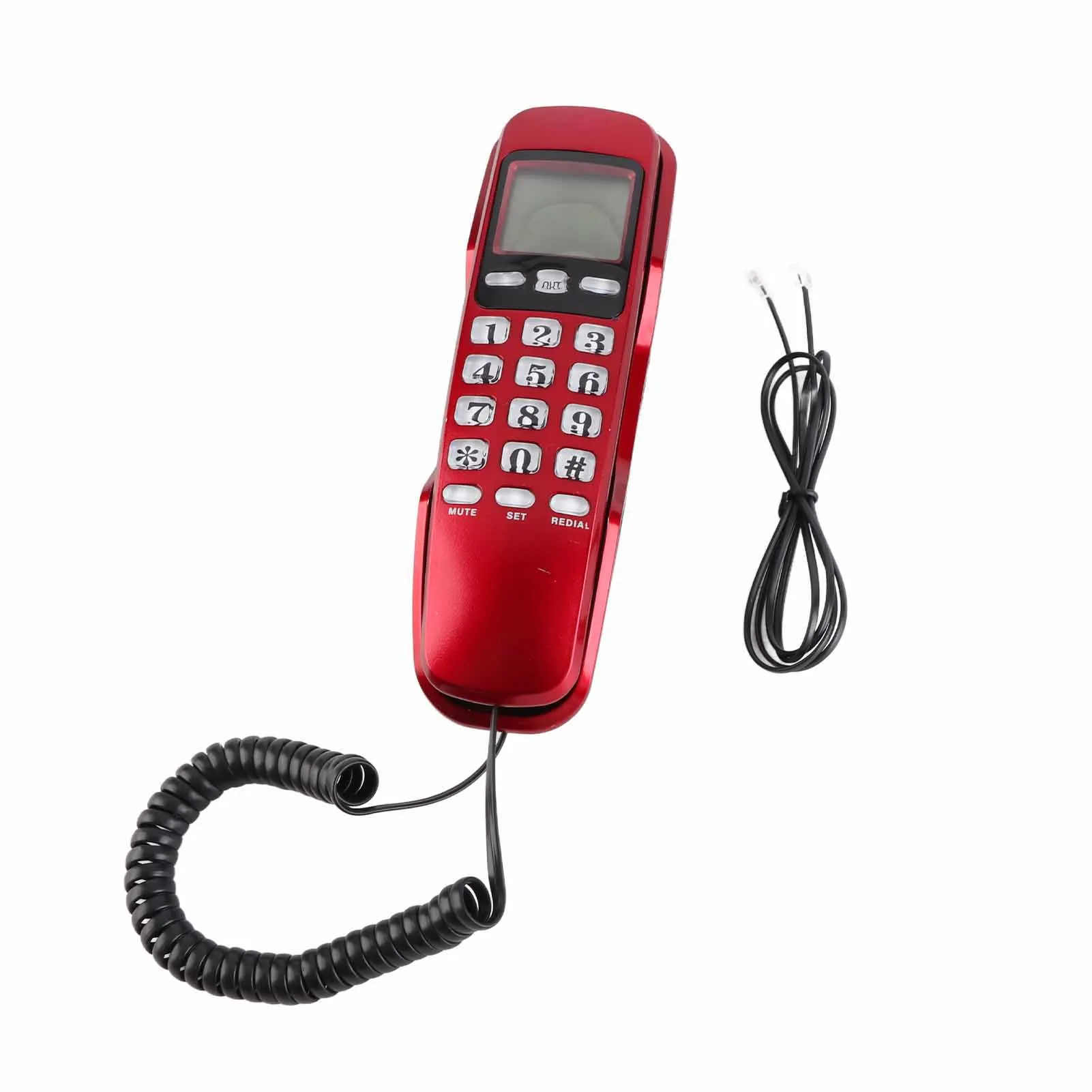 Mini-Telephone-Wall-Mountable-Landline-Phone-with-Dual-Caller-ID-System ...