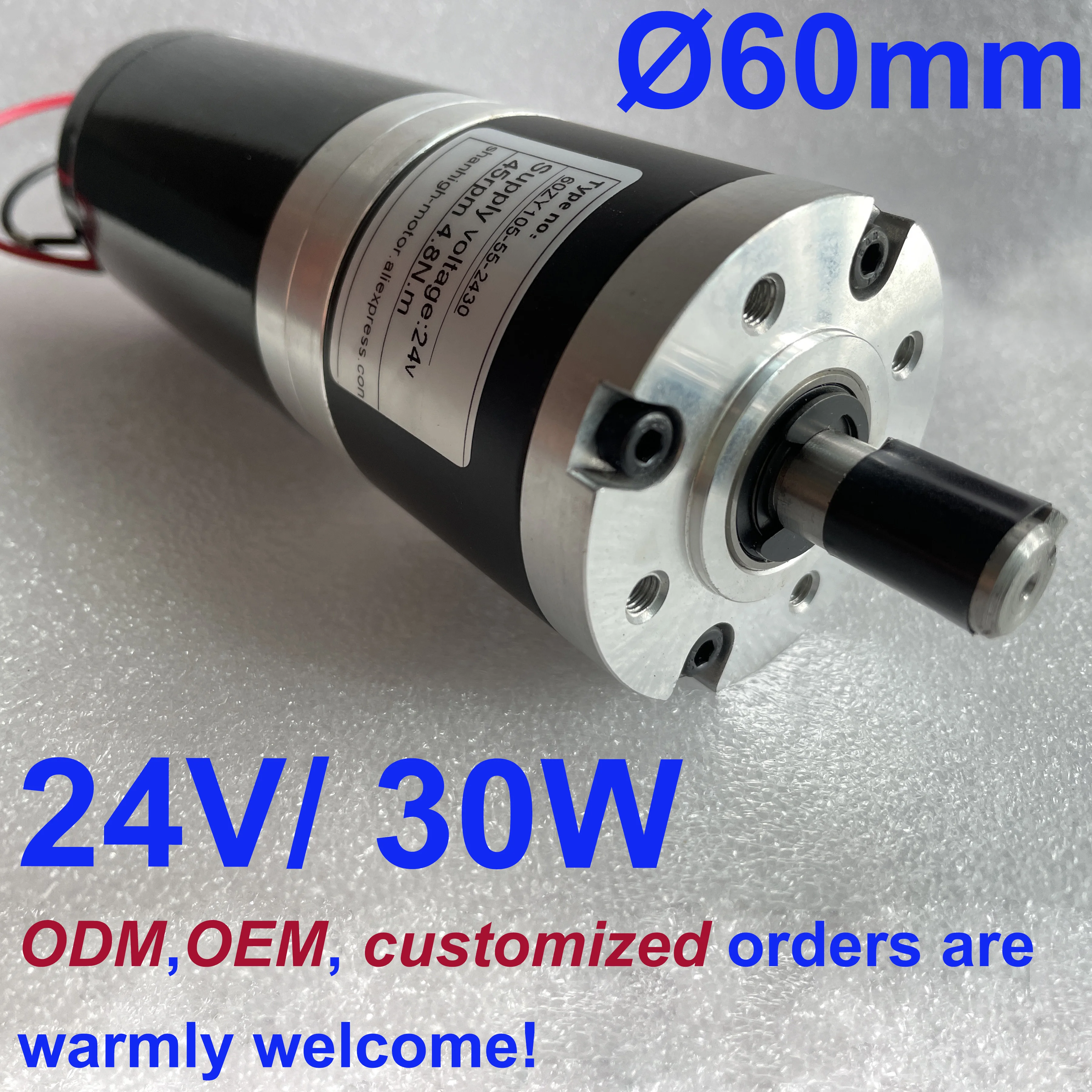 24V DC brushed Planetary gear motor PM DC wheelchair gear motor 60ZY105/2430 permanent magnet ...