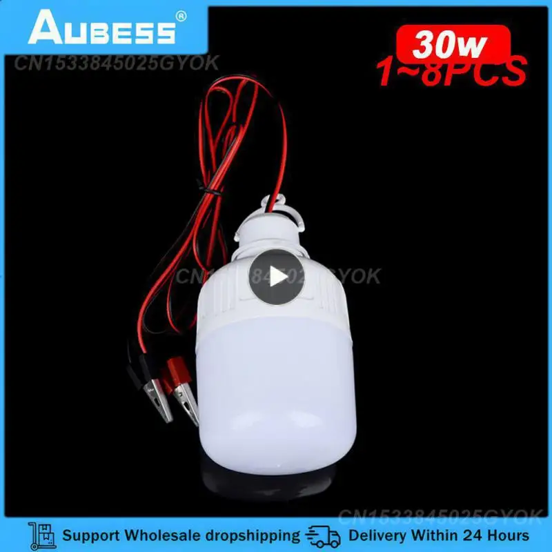 1-8PCS-12V-LED-Lamps-Alligator-Clip-Portable-Light-Bulbs-5W-9W-15W ...