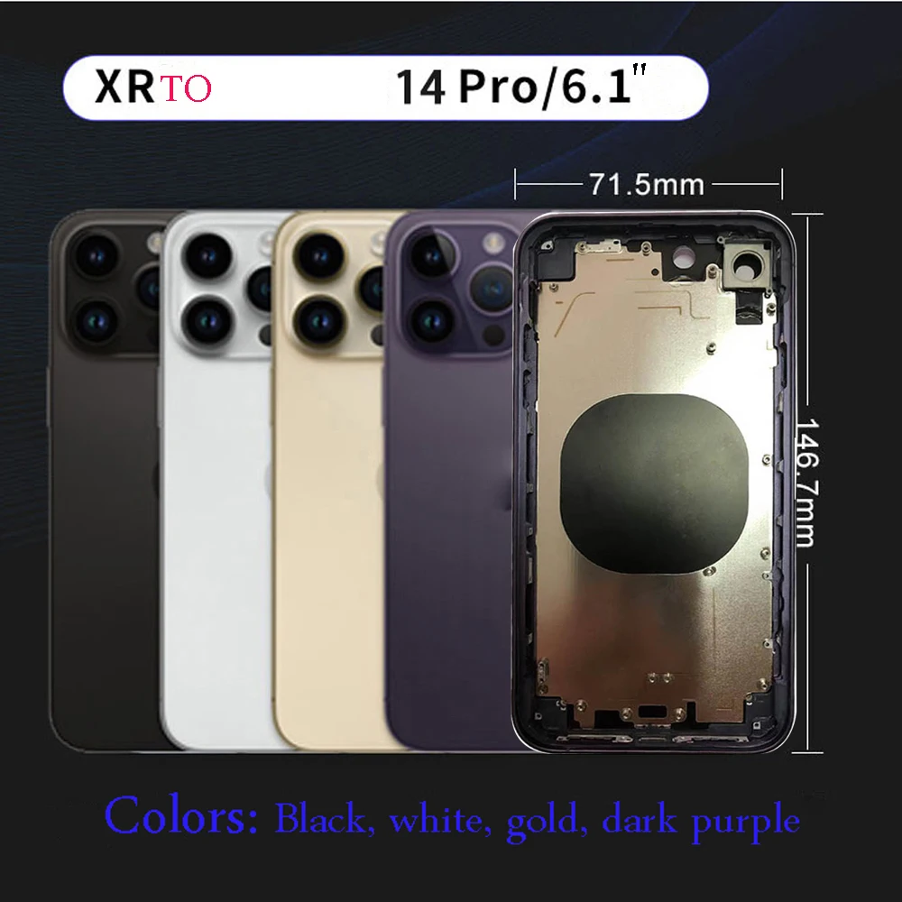 Carcasa-trasera-para-IPhone-XR-en-14Pro-carcasa-esmerilada-para ...