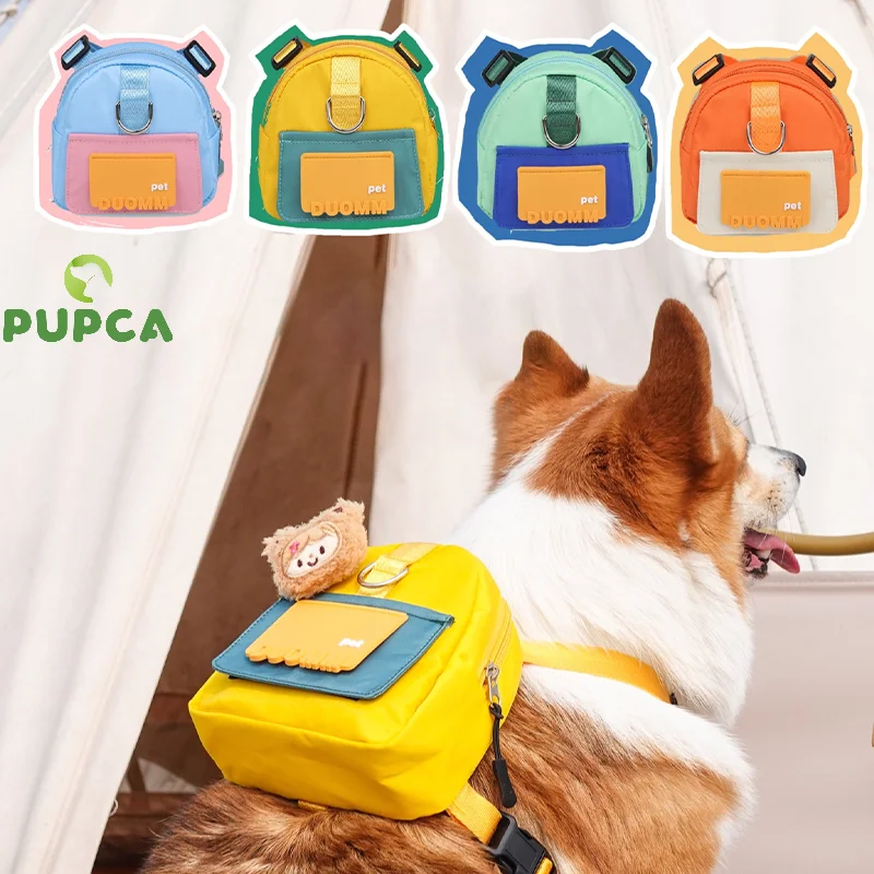 Waterproof-Pet-Backpack-For-Dogs-Puppy-Bag-With-Harness-Collar-Outdoor ...