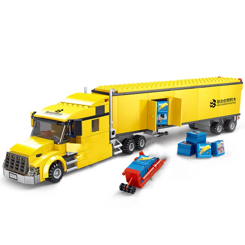 Cidade-Big-Truck-Building-Blocks-para-crian-as-figuras-MOC-ve-culo ...