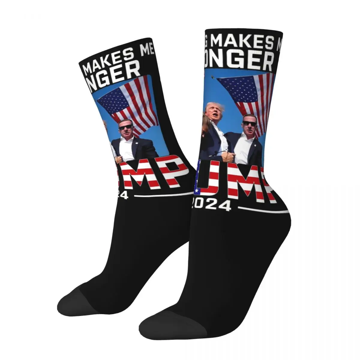Trump-2024-Shooting-Makes-Me-Stronger-Socks-for-Women-Men-Merchandise ...