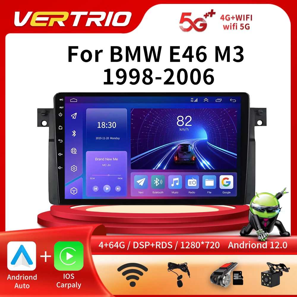 Car Android 11 2Din Car Radio Multimedia Video Player For BMW E46 M3 ...