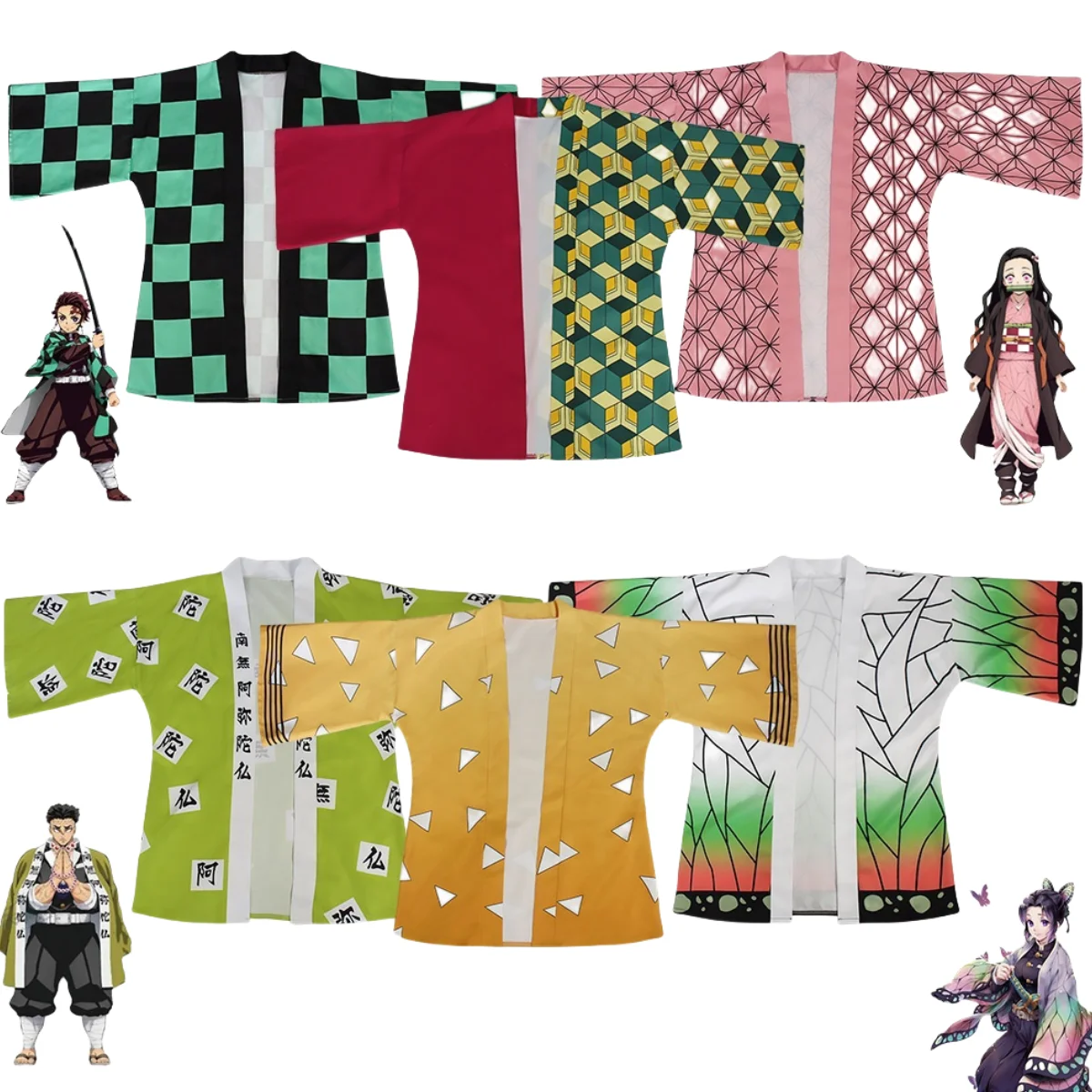 Anime Demon Slayer Kamado Tanjirou Cloak Kimetsu No Yaiba Kamado Nezuko ...