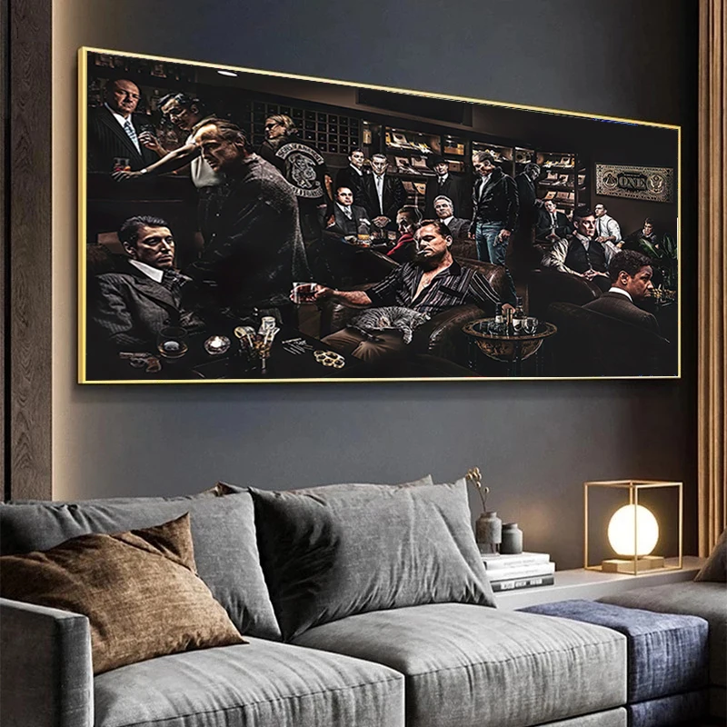 Movie-Godfather-Scarface-the-Wolf-of-Wall-Street-Party-Group-Photo ...