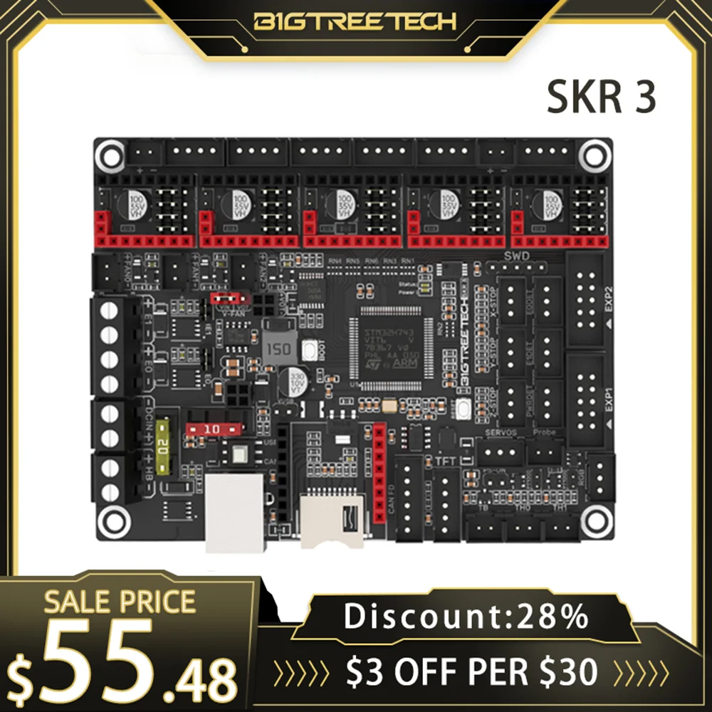 Bigtreetech Btt Skr 3 32 Bit Motherboard Upgrade Skr 2 Skr V1.4 Turbo 3d Printer Parts Eztmc5160 ...