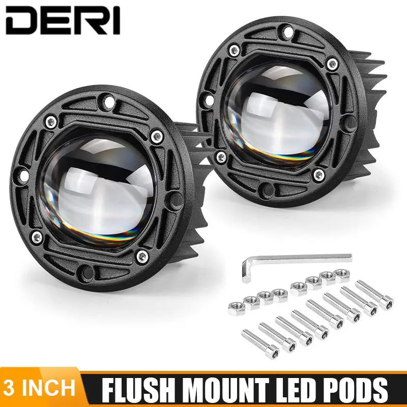 3-inch-LED-Work-Light-Flush-Mount-dual-color-Led-fog-lights-For-4x4 ...