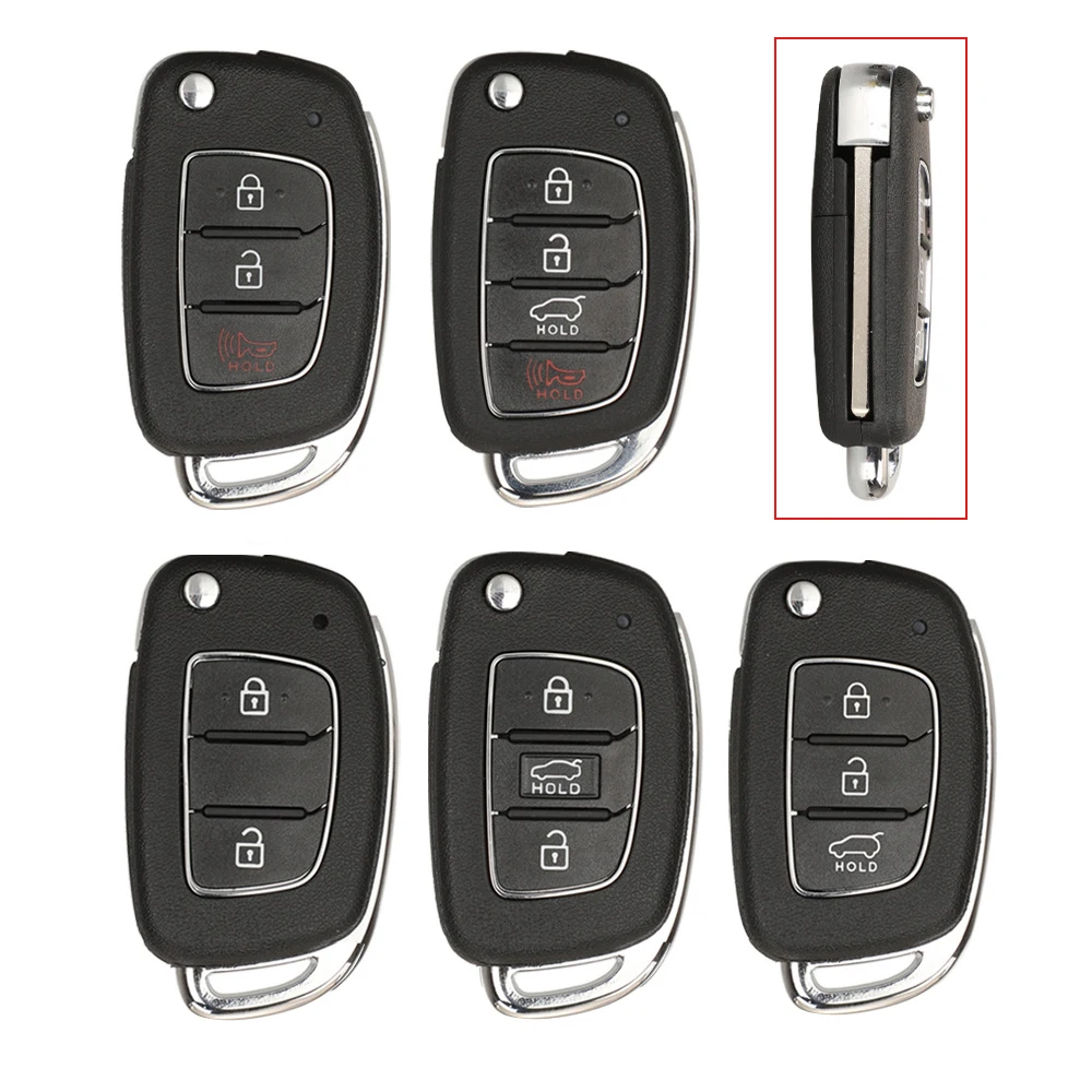 3/4 Bottons Car Flip Key Fob Case Shell for Hyundai Solaris Creta Ix25 ...