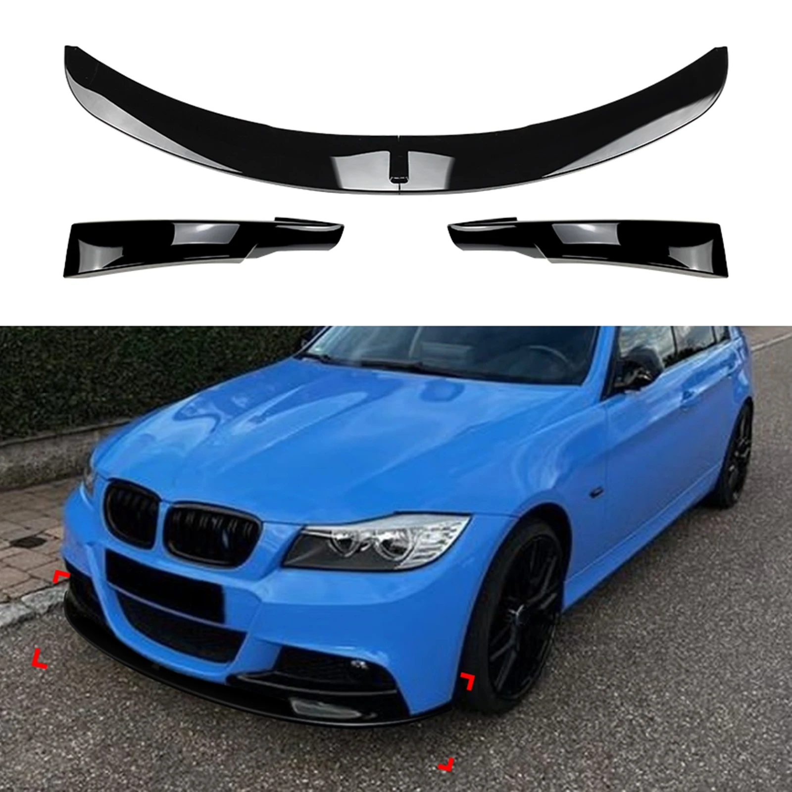 Car-Front-Bumper-Lip-Spoiler-Side-Splitter-Cover-Guard-Lower-Blade-Trim ...