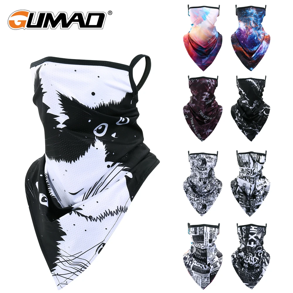 Hiking Scarf Print Half Face Mask Cycling Neck Gaiter Cover Shield ...