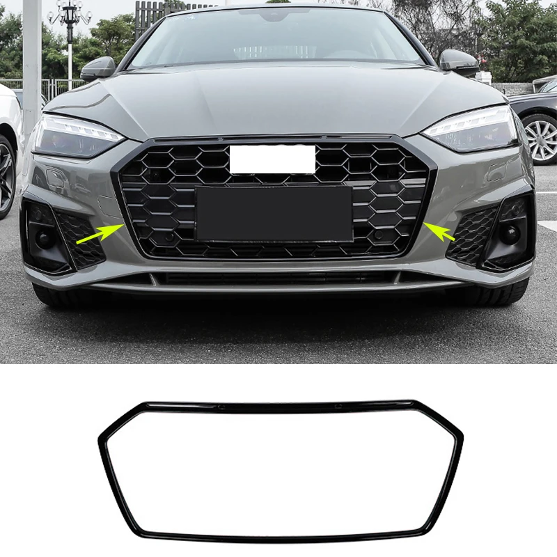 FIT-FOR-Audi-A5-2020-2021-2022-2023-ABS-Glossy-Black-carbon-fiber-front ...