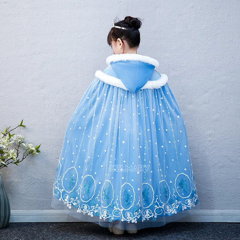 Winter-2023-Girls-Elsa-Cloak-Christmas-Plus-Velvet-Cloak-Cape-Princess ...