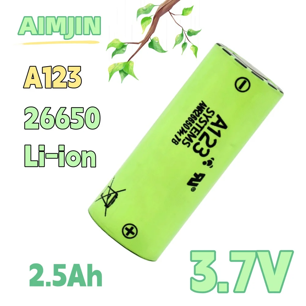 A123-26650-rechargeable-battery-M1B-26650-2500mah-70a-3-7V-lithium-ion ...