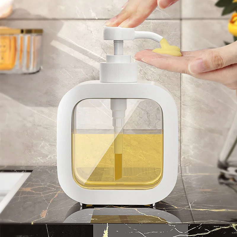 Refillable-Bathroom-Empty-Bottle-Dispenser-with-Press-Pump-for-Soap ...