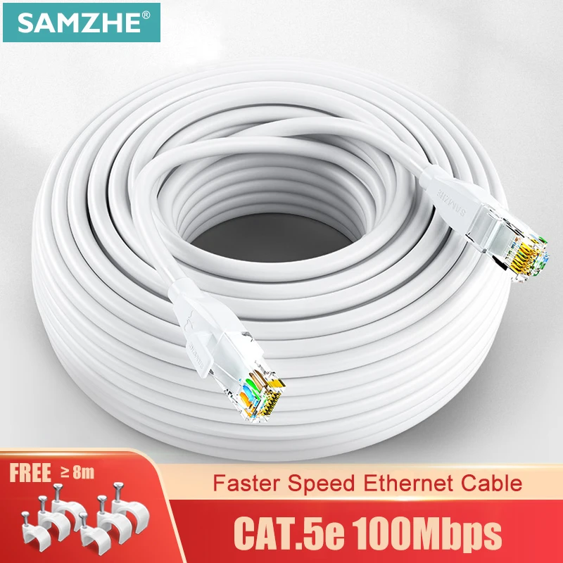 SAMZHE-CAT-5e-Ethernet-Cable-RJ45-Lan-Round-Networking-Cat-5-Patch-Cord ...