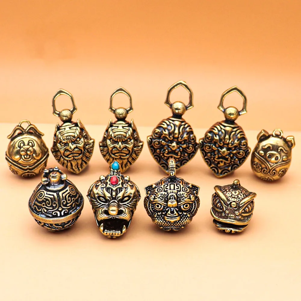 Brass-Gourmet-Bell-Keychain-Facebook-Golden-Toad-Dragon-Head-Key-Chain ...