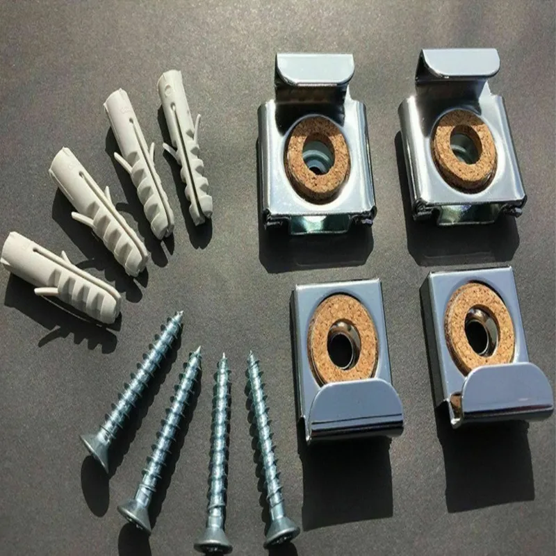 4pcs-Frameless-Unframed-Bathroom-Mirror-Glass-Wall-Hanging-Fixing-Kit ...