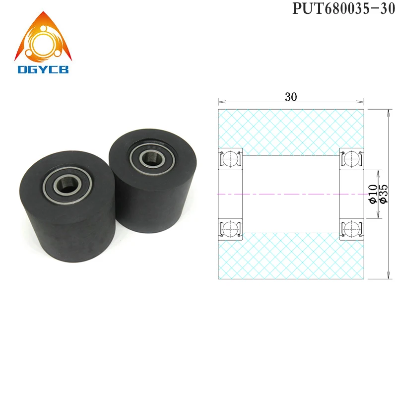 1pcs-10x35x30-Polyurethane-Flat-Press-Wheel-PUT680035-30-PU-Coated ...