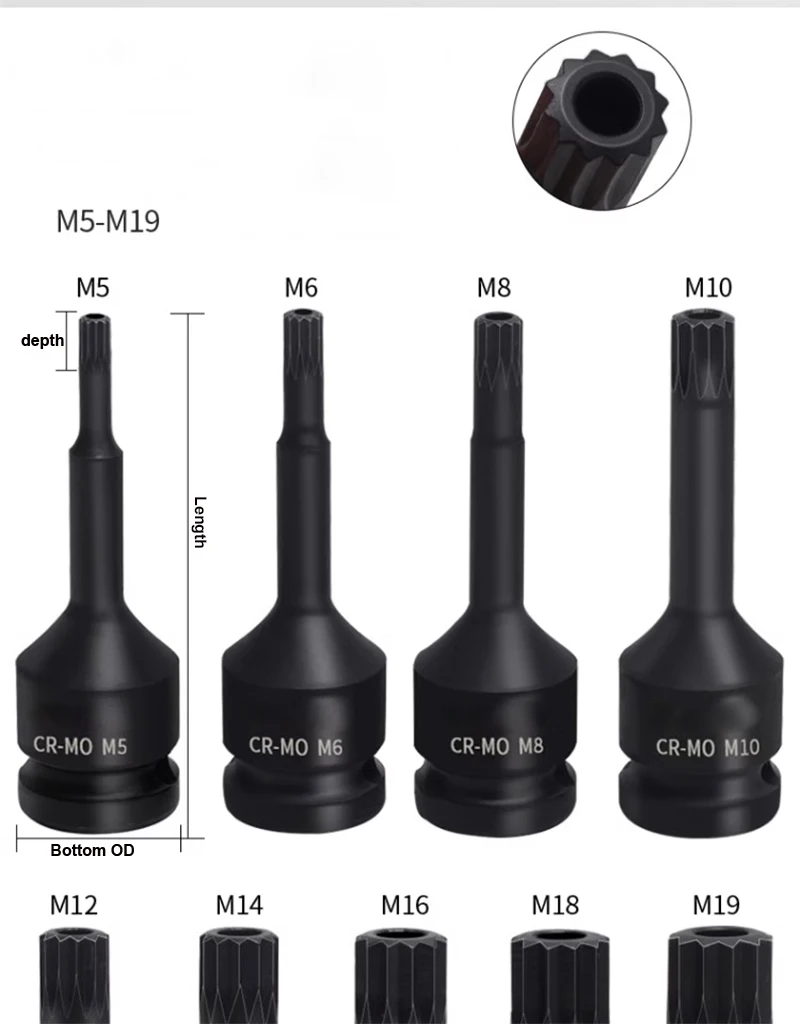 1pcs-1-2-integrated-Pneumatic-screwdriver-head-12-spline-12-angle-plum ...