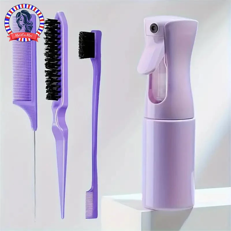 4pcs-Set-Hairdressing-Tools-Set-spray-Bottle-Rat-Tail-Comb-Teasing-Hair ...