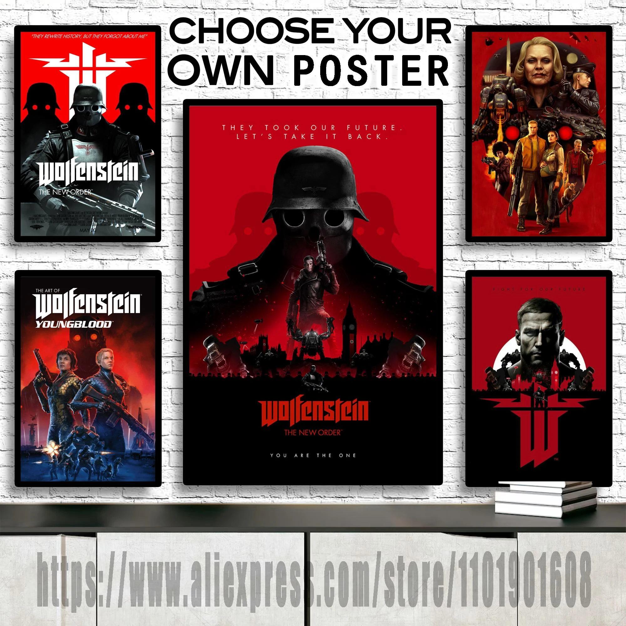 Classic Wolfenstein II The New Colossus Video Game Canvas Art Wall Art ...