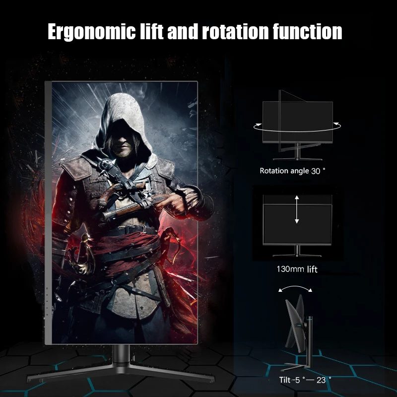 24 27 Polegada monitor 165hz 2k gaming display 1ms livre sincronização ...