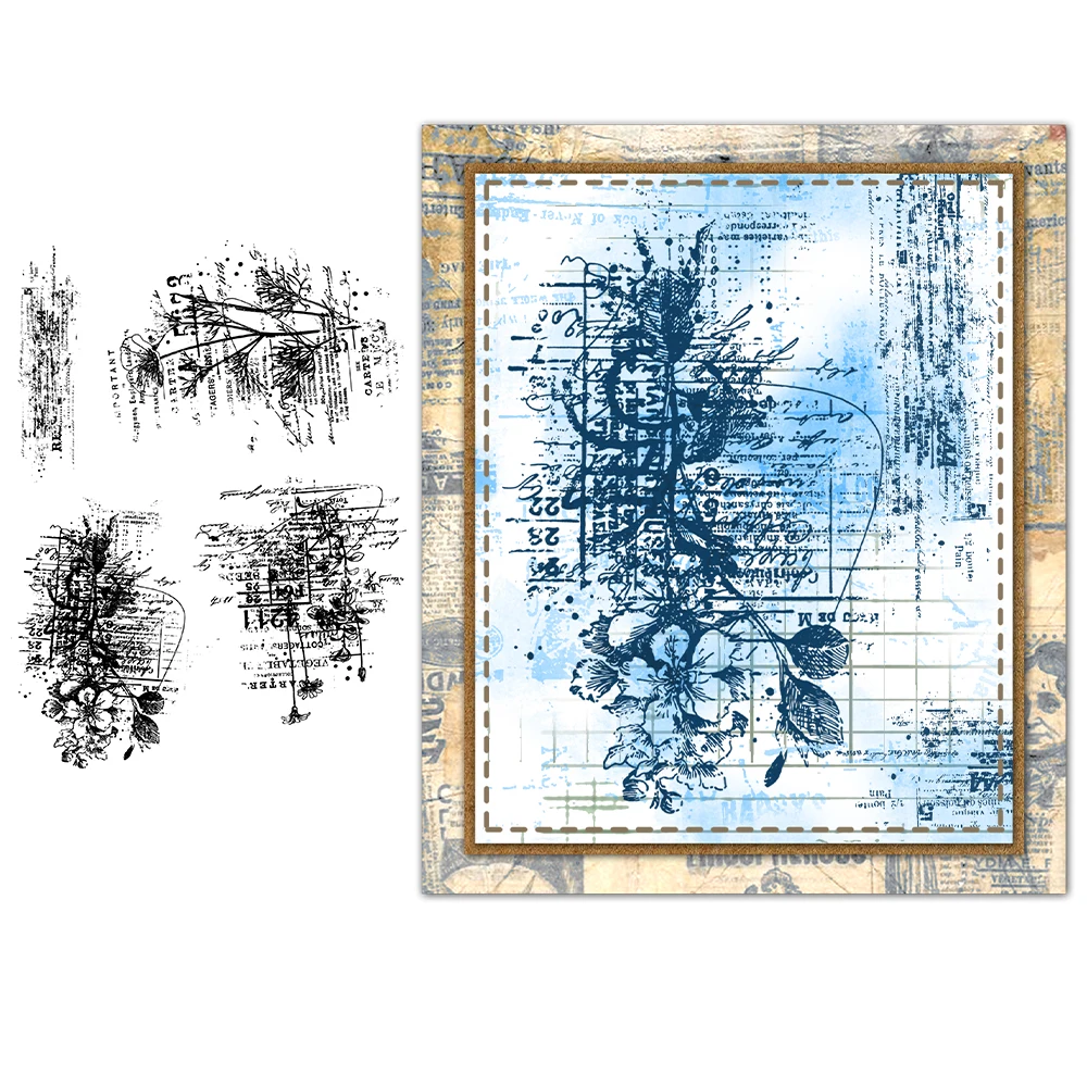 Mangocraft-Summer-Autumn-Floral-Clear-Stamp-Vintage-DIY-Scrapbooking ...