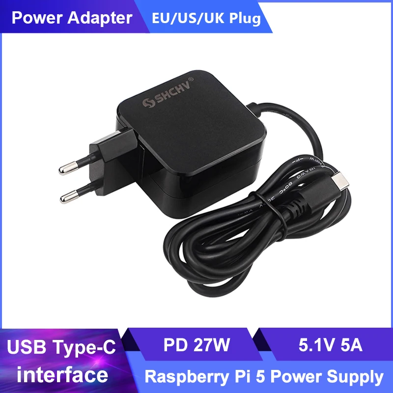 5-1V-5A-Raspberry-Pi-5-Power-Adapter-100V-240V-Type-C-Power-Supply-EU ...