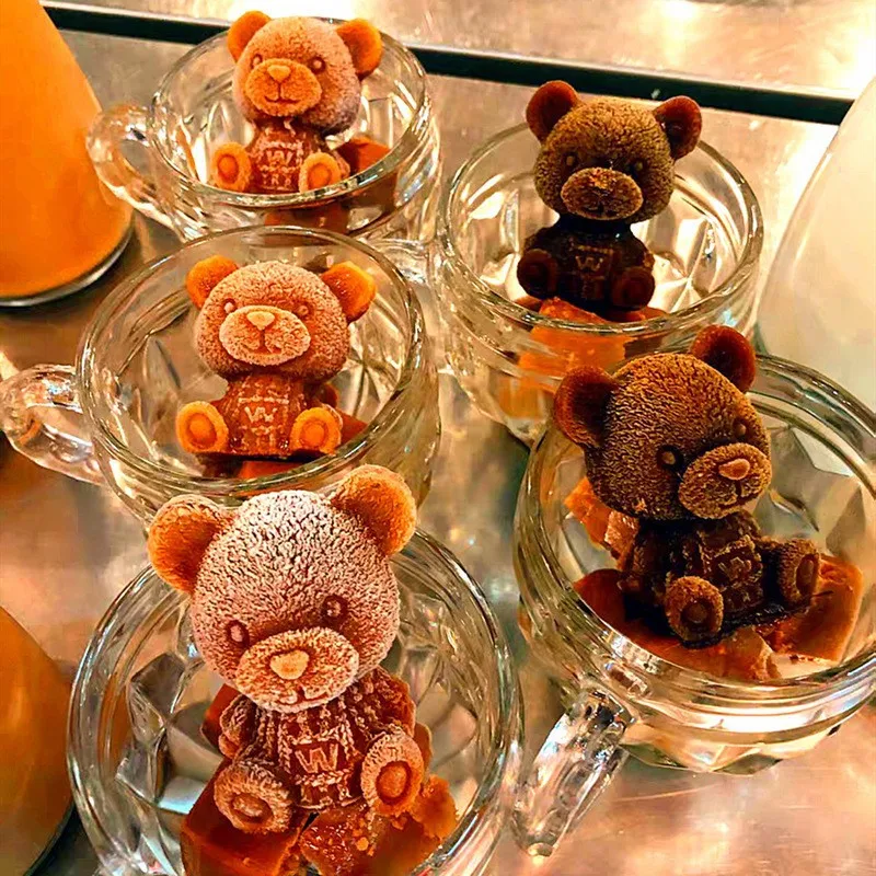 Silicone-Ice-Cube-Mold-Ice-Cube-Maker-Cute-Bear-Mold-Ice-Cream-Coffee ...