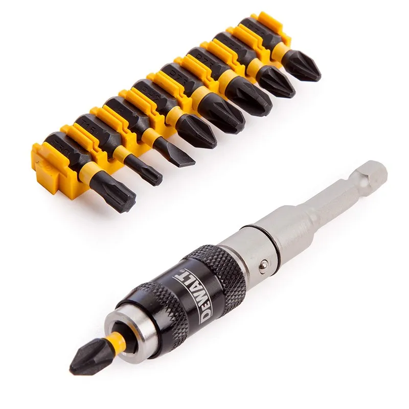 DEWALT DT70518 10 조각 비트 중요한 삽입 홀더 강력한 자기 코너 연결로드 확장 FlexTorq 존 ...