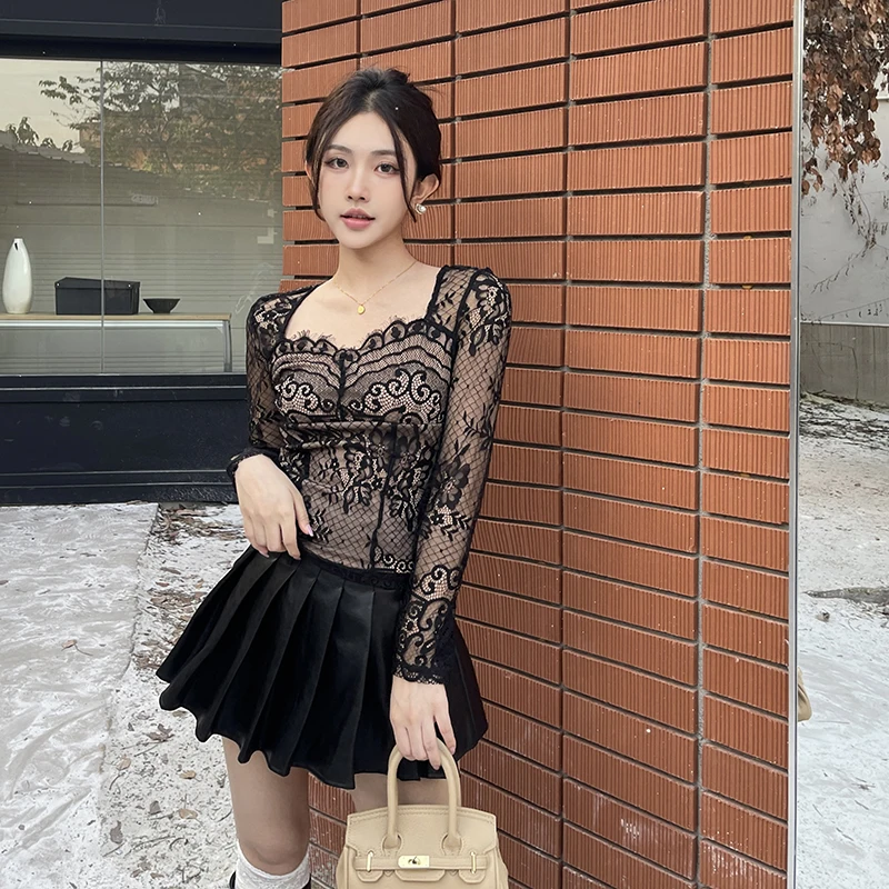 Tops-elegantes-para-mujer-Tops-ajustados-de-Color-puro-dise-o-de ...