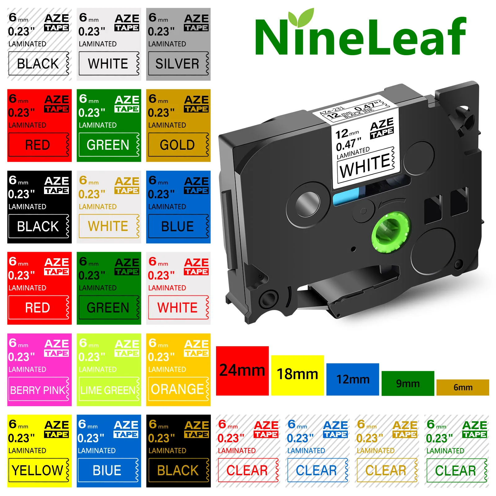 TZE-231-Black-on-White-Label-Tape-12mm-Compatible-for-Brother-tz231 ...