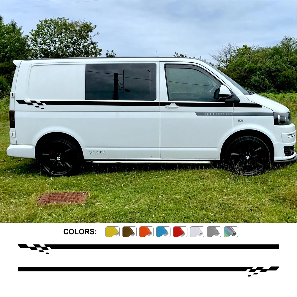 2PCS-Car-Stickers-For-Volkswagen-VW-Transporter-T4-T5-T6-Camper-Van ...