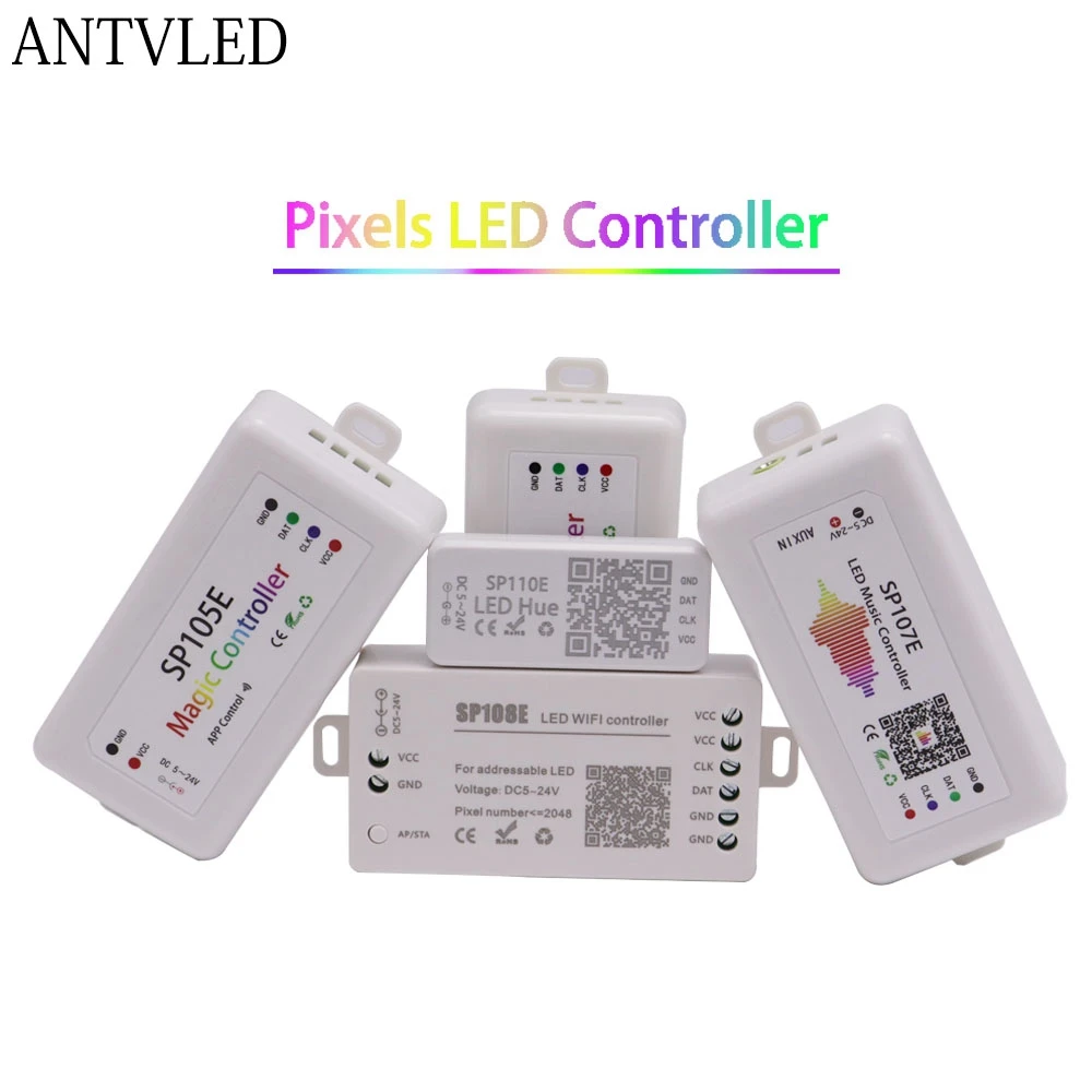 SP110E-SP105E-SP107E-SP108E-SP501E-WS2811-WS2812B-Led-Pixels-Strip ...