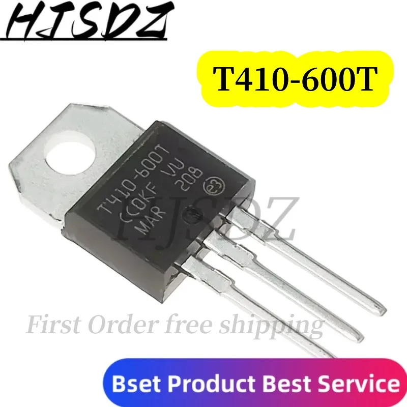 10PCS/LOT Triodo de tiristor Triac T410-600T T410 TO-220 Disponible ...