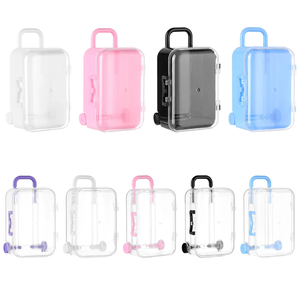 Plastic Miniature Suitcases For Dolls Accessories Mini Trunk Toy Lovely ...