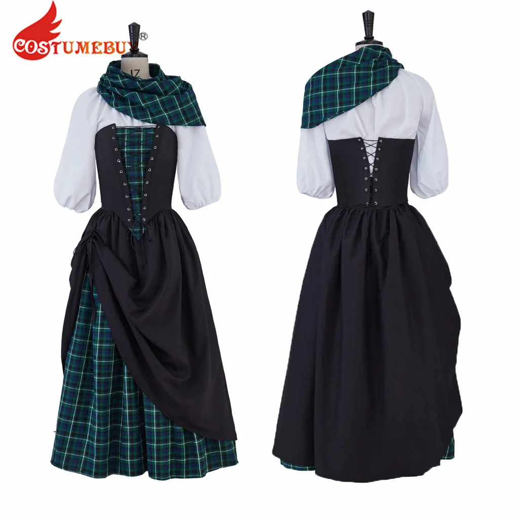 Outlander-Claire-Fraser-Cosplay-Costume-Scottish-Highland-Dress ...