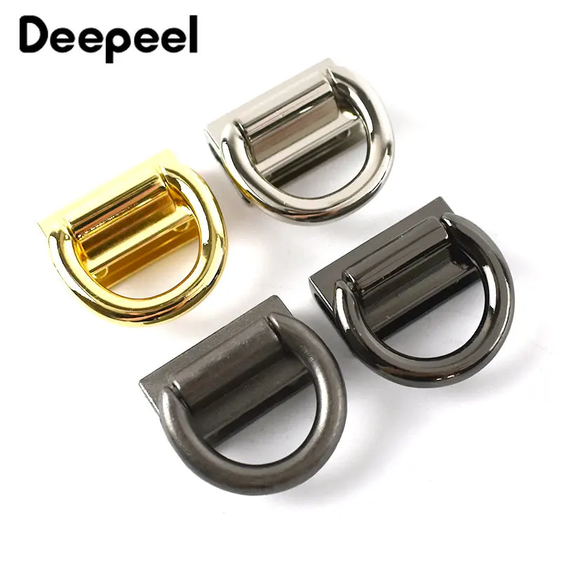 4-10Pcs-Metal-D-Ring-Bag-Side-Clip-Buckles-Screw-Handbag-Handle ...