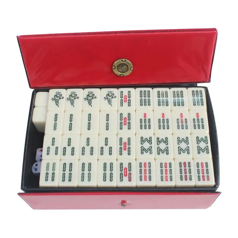 Mini mahjong jogo definido para 4 jogadores, 144pcs, com 2 dices ...