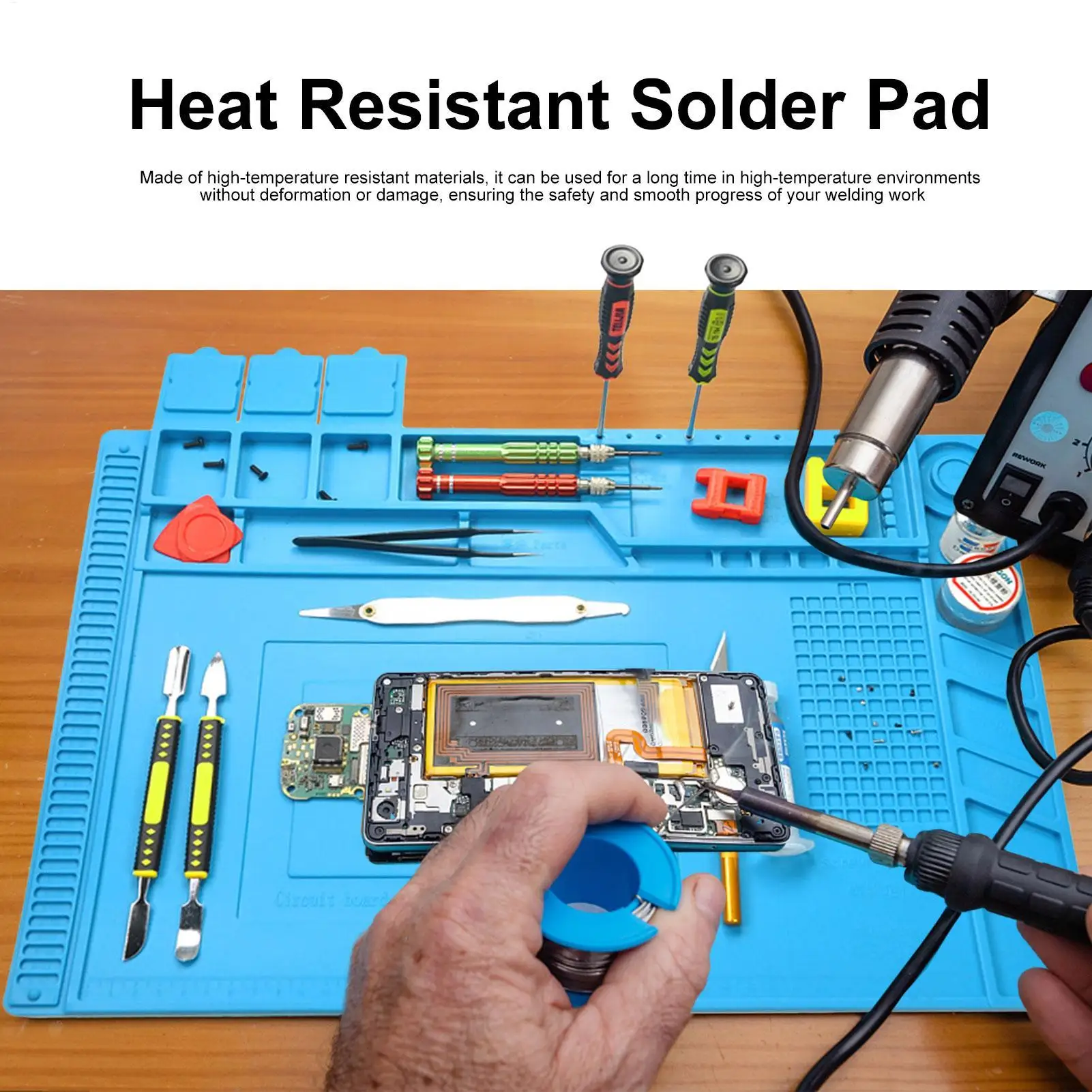 Soldering Station Mat Large Anti static Silicone Pad Silicone Work Mat ...