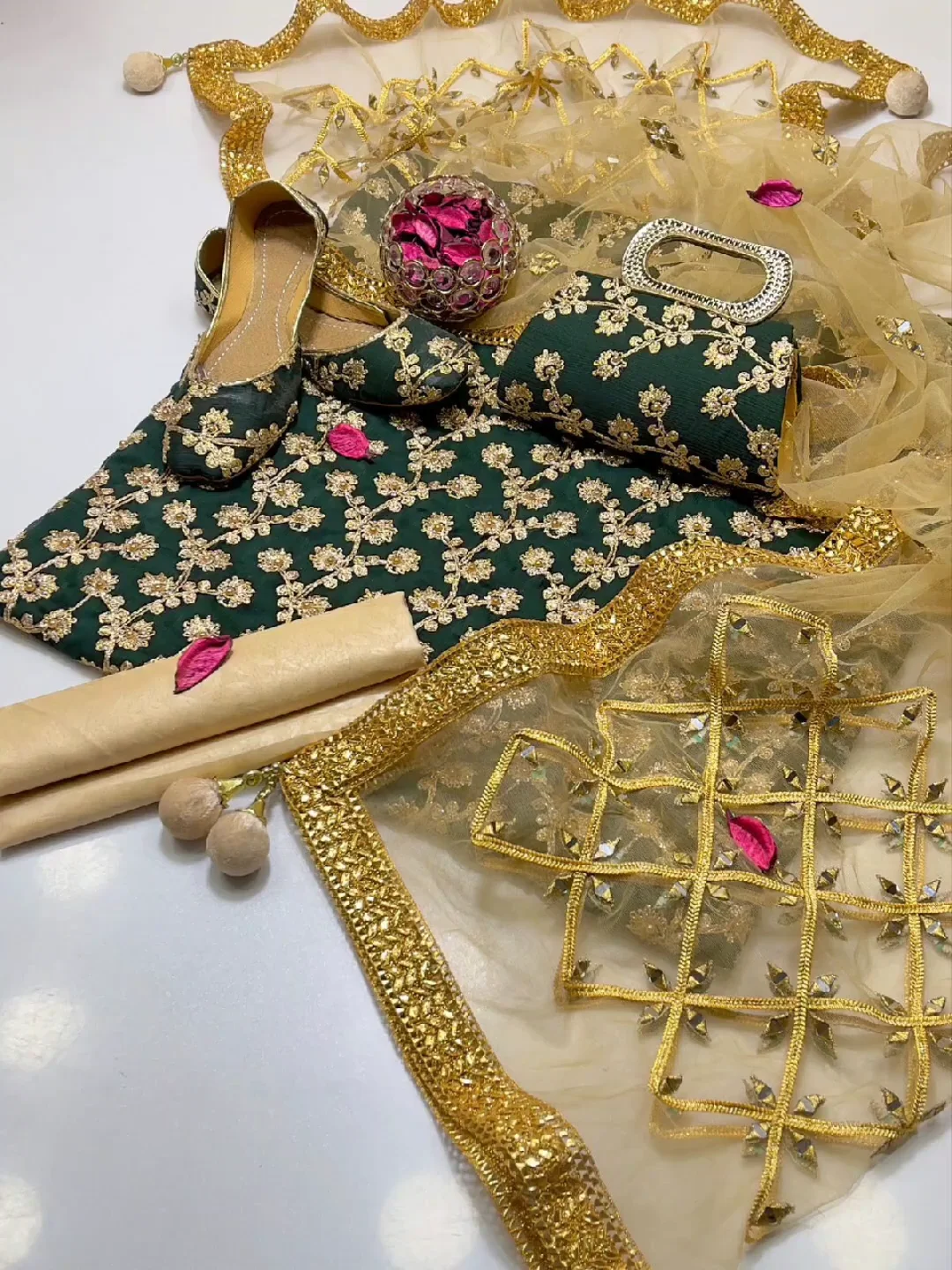 Women’s Dress | Crinkle Chiffon Marble & Gotta Embroidery Shirt ...