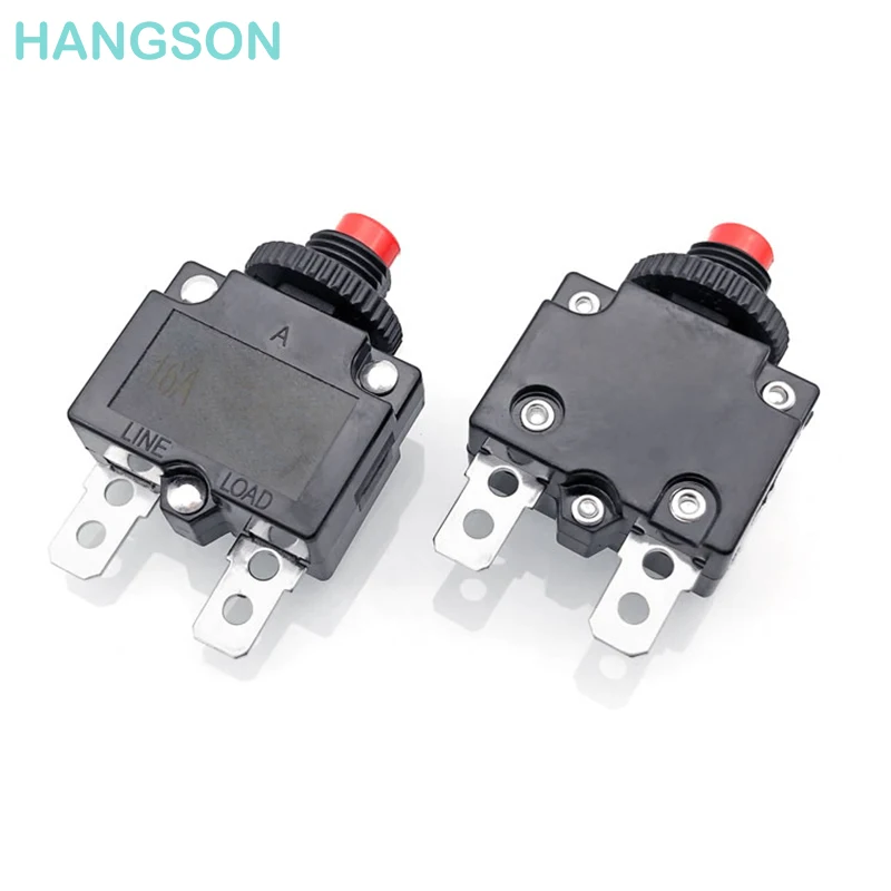 16A 17A Current Overload Protector Switch Bakelite Push Thermal Circuit ...