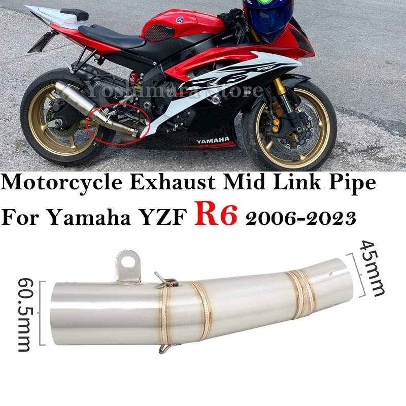 For Yamaha YZF R6 YZF-6R 2006 2007 2008 2009 - 2023 Motorcycle Exhaust ...