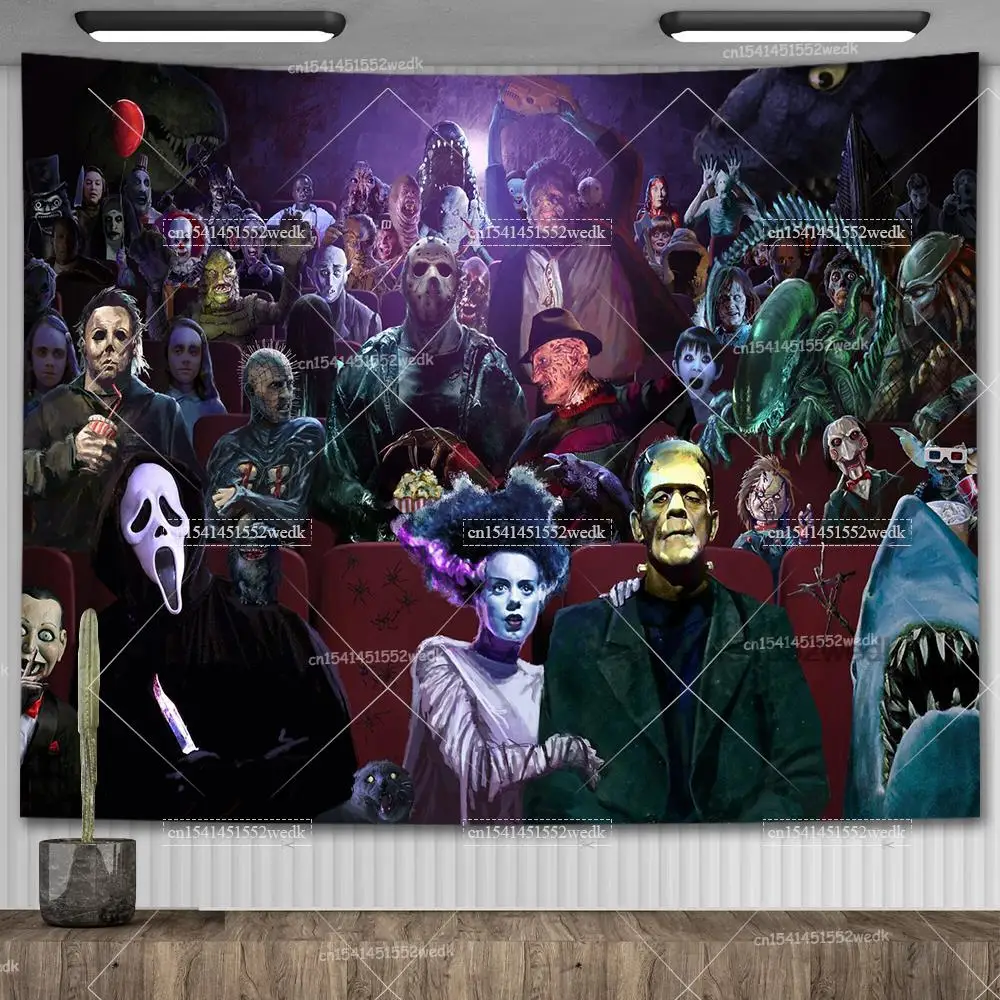 Horror-Movie-Characters-Tapestry-Wall-Decor-Poster-Halloween-Tapestrys ...